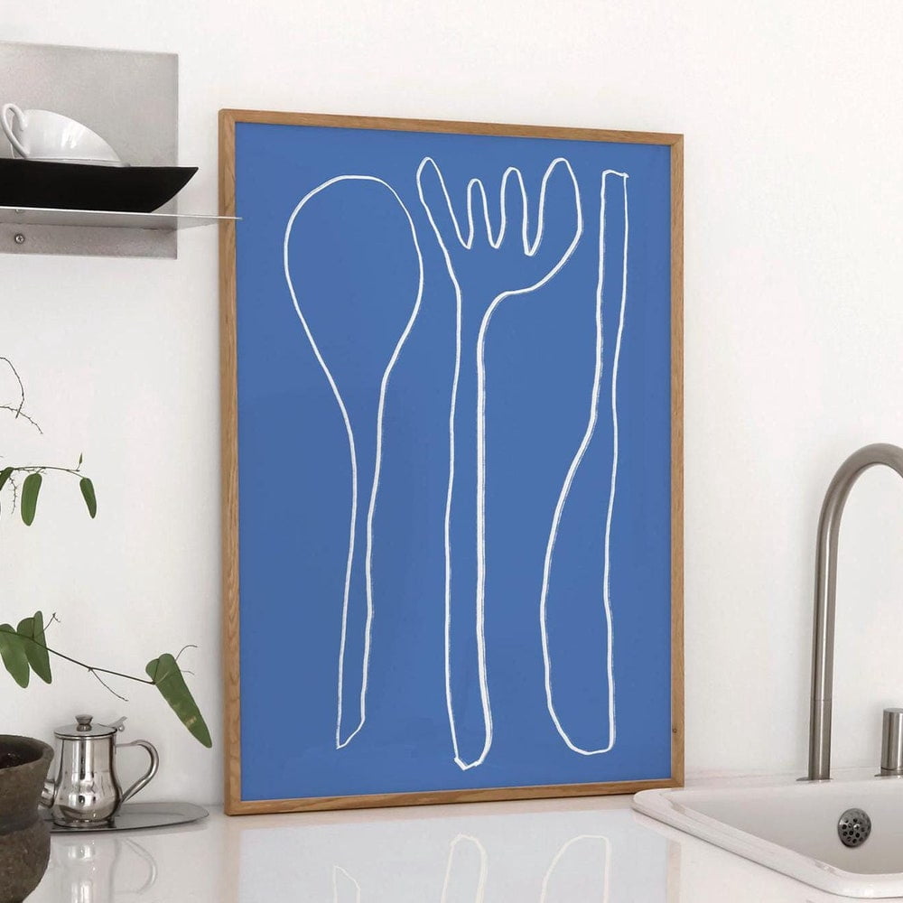 Kna Prints - Utensils Print, Mid Century Print, Minimalistic Kitchen ...
