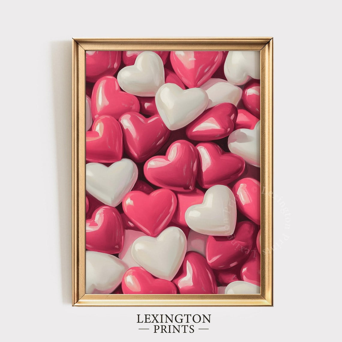Kna Prints - Valentines Day Red Heart Print, Valentine Wall Art ...