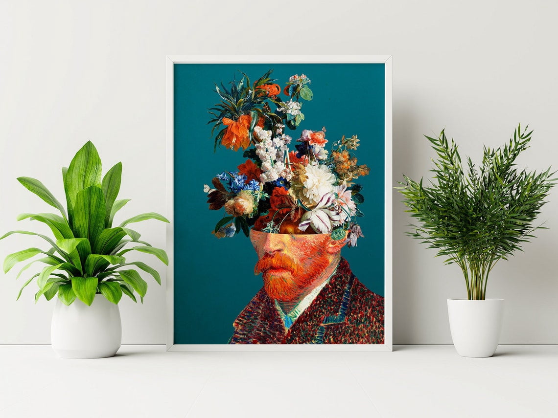 Kna Prints - Van Gogh (Retro Art, Vintage Art, Trippy Wall Art, Art ...