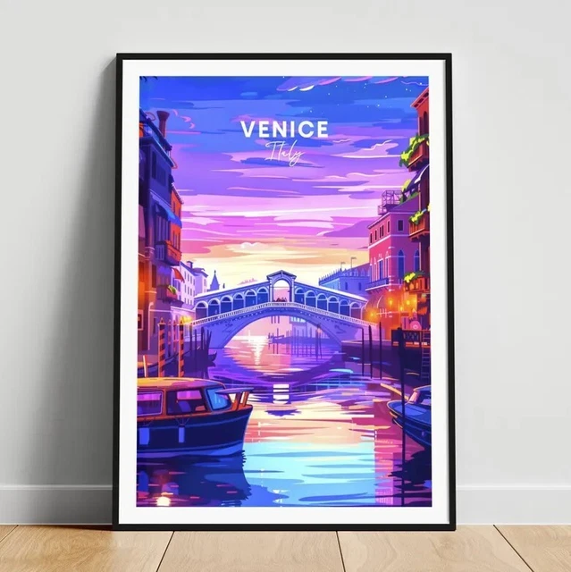Kna Prints - Venice Travel Print - Italy Travel Poster, Venice Poster ...
