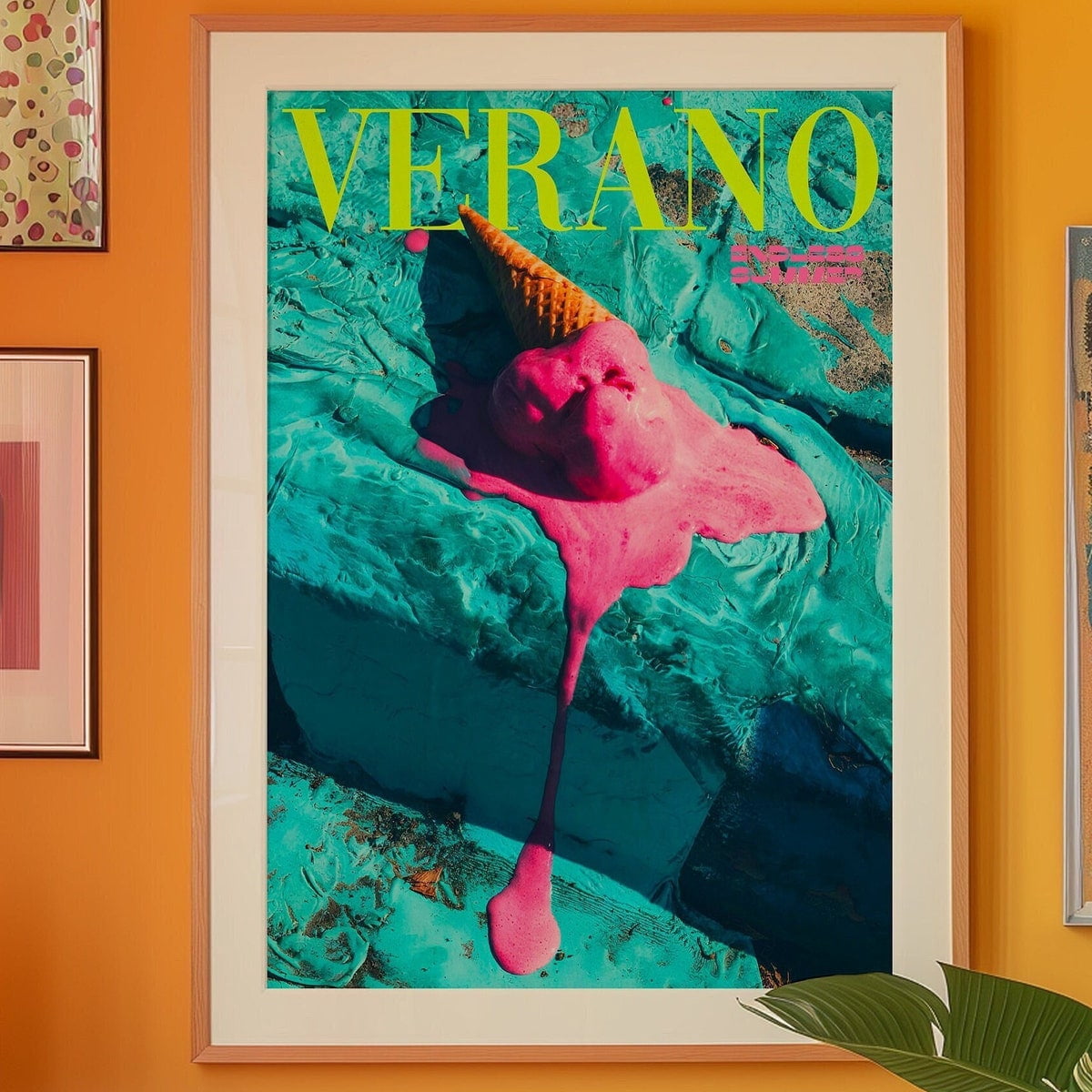 Kna Prints - Verano Poster, Maximalist Wall Art, Blue Wall Art, Kitchen ...