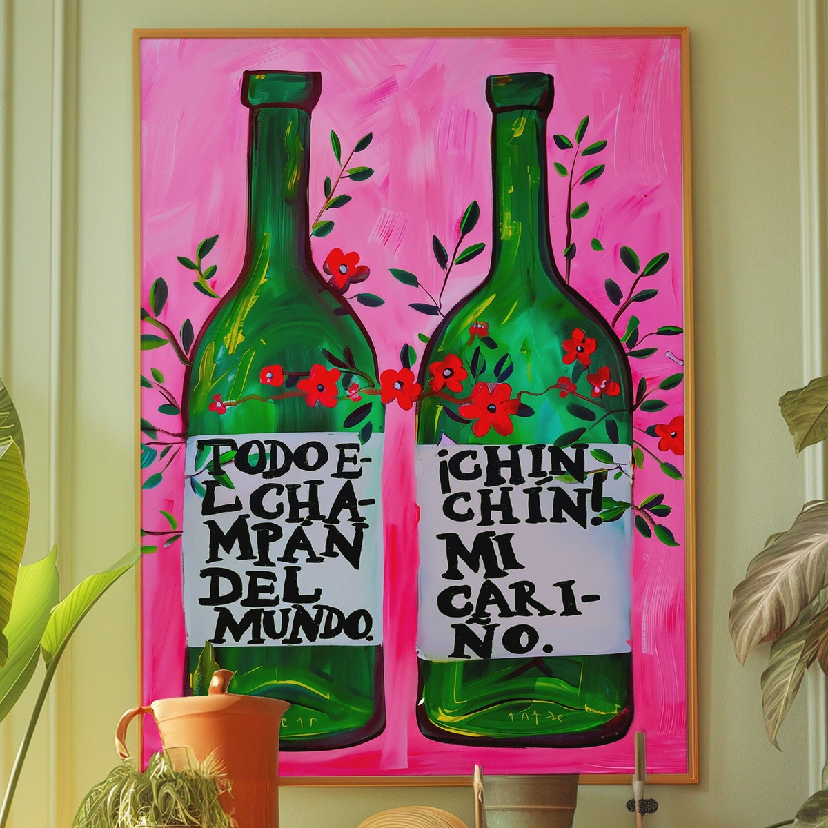 Kna Prints - Verano Poster, Pink Wall Art, Home Decor, Kitchen Poster ...