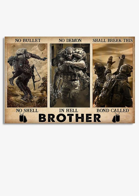 Kna Prints - Veteran This Bond Called Brother Veteran Wall Art Gift For ...