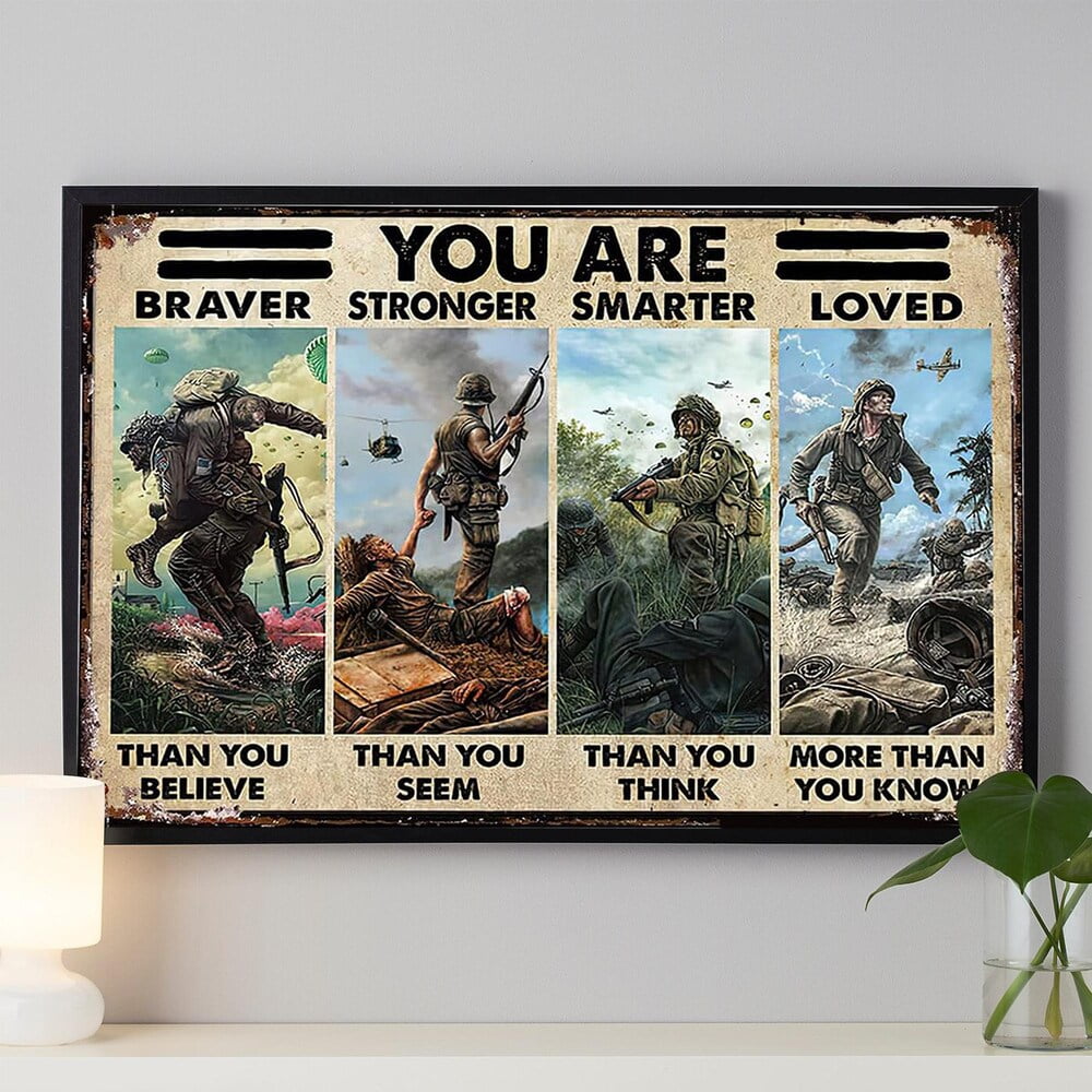 Kna Prints - Veteran You Are Braver Than You Believe Poster, Memorial ...