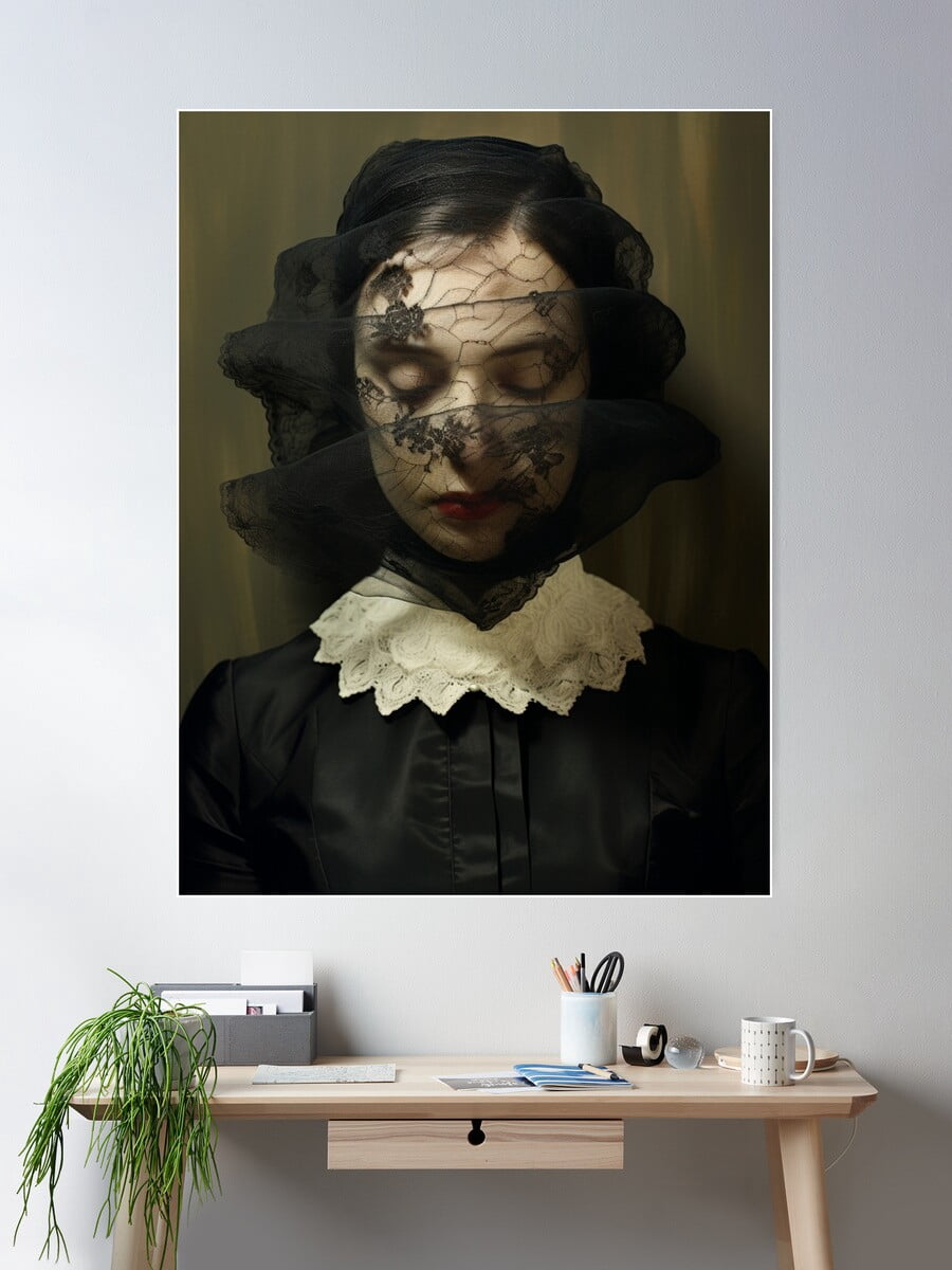 Kna Prints - Victorian Woman In Mourning Poster Wall Art, Modern Wall ...