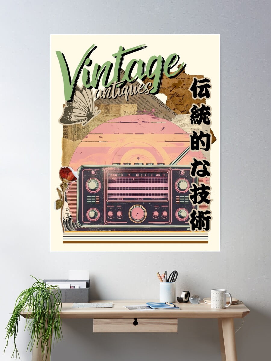 Kna Prints - Vintage Antiques Devices - Old Style Portable Wireless ...