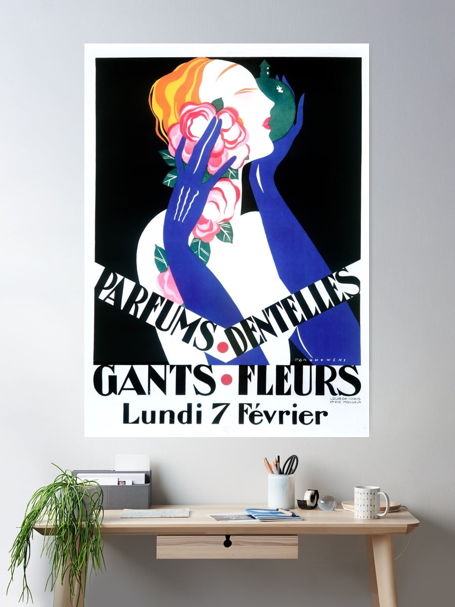 Kna Prints - Vintage Art Deco Perfume Poster Poster, UNFRAMED-8x12 ...