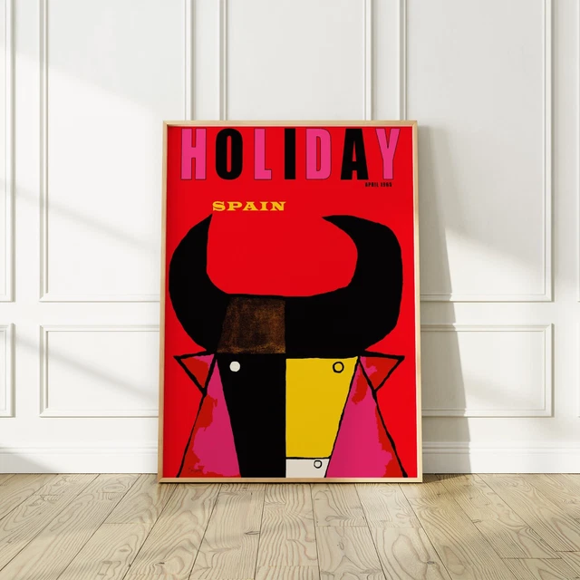 Kna Prints - Vintage Art Magazine Cover Poster, 1965 Holiday Spain By ...