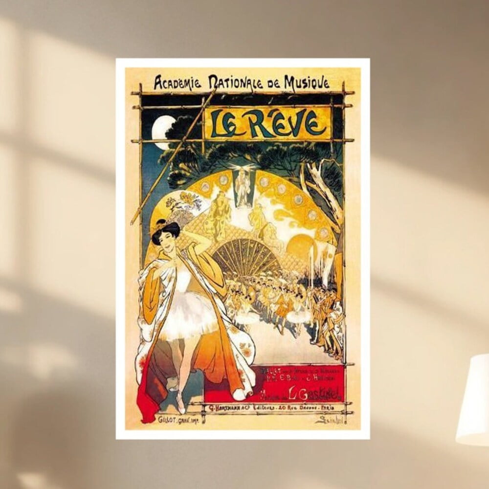 Kna Prints - Vintage Art Nouveau Poster, 1890'S Reproduction Of Le Reve ...