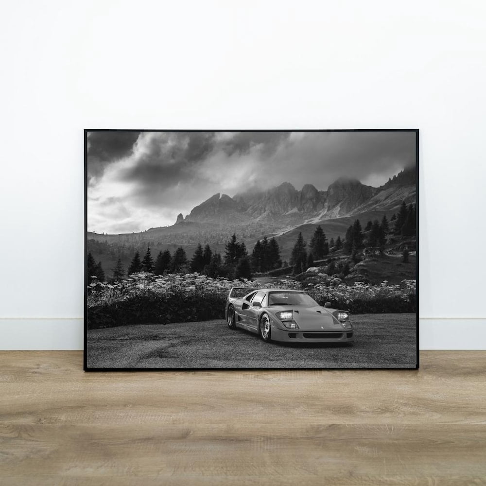 Kna Prints - Vintage Ferrari F40 Poster, Vintage Ferrari F40 Print ...