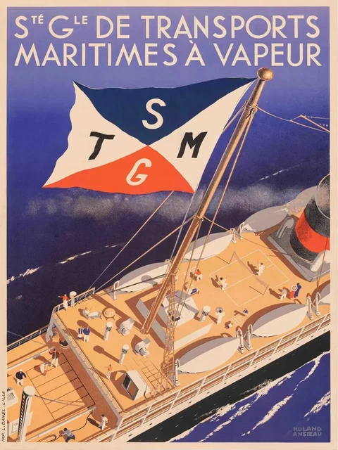 Kna Prints - Vintage French Maritime Travel Poster – Classic Ocean ...