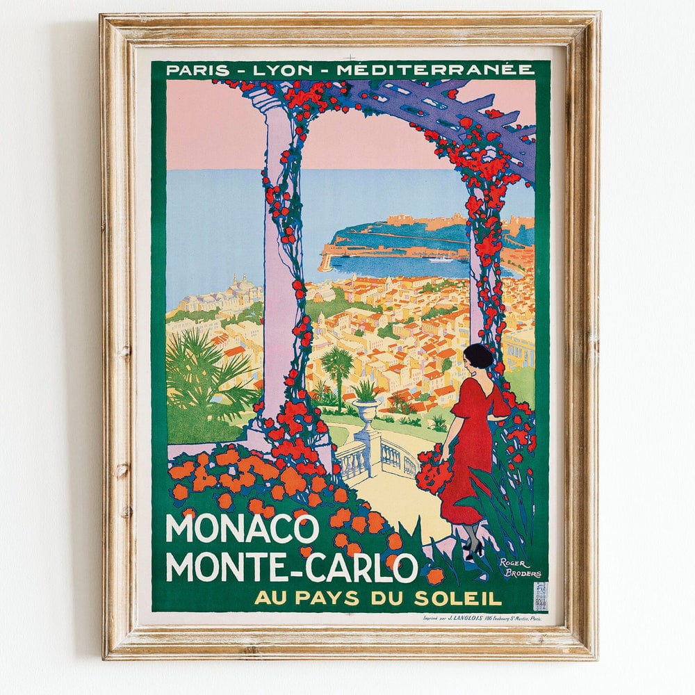 Kna Prints - Vintage French Riviera Travel Posters France Wall Art ...