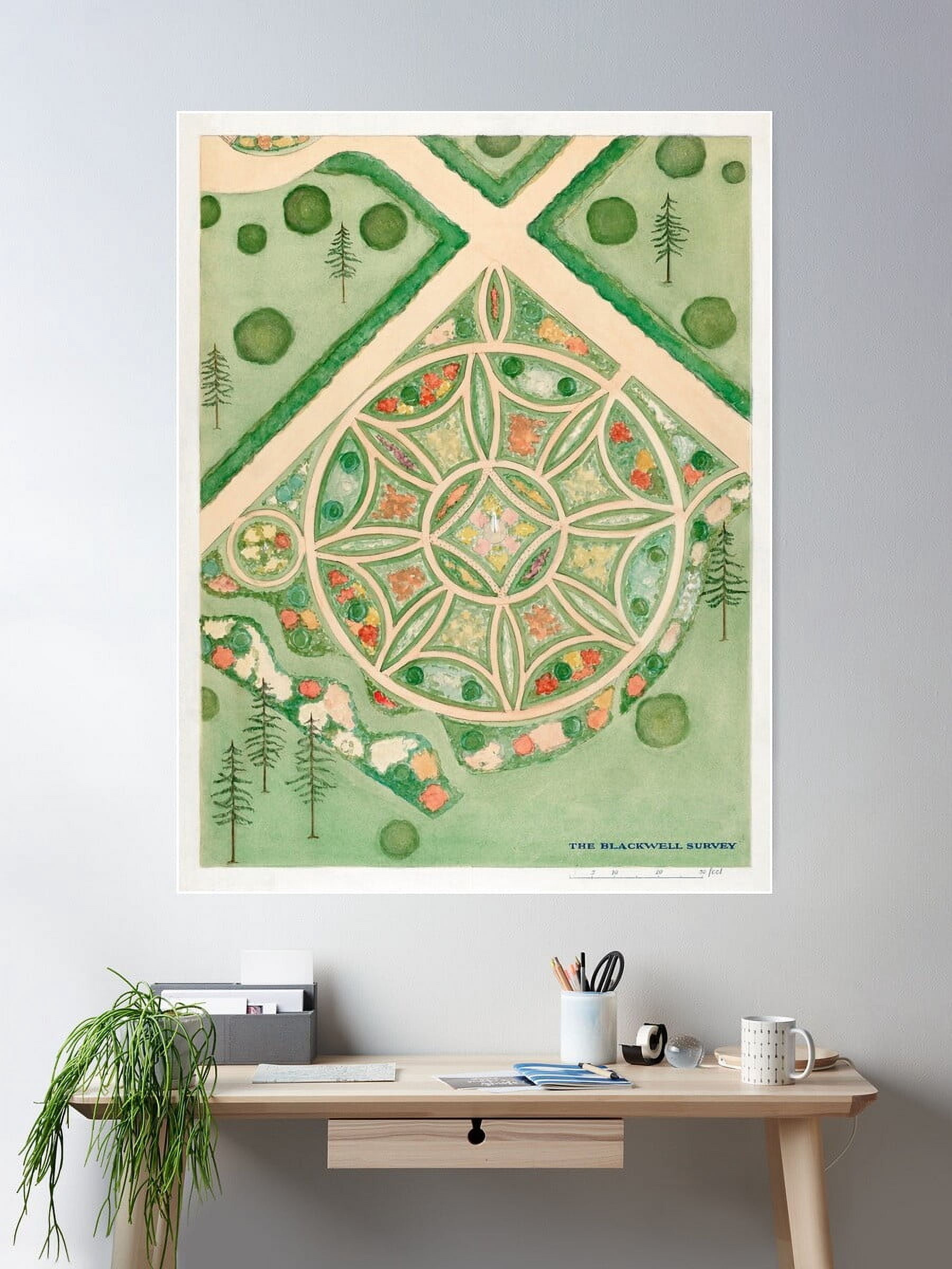 Kna Prints - Vintage Garden Design - J. G. Bennett Estate (1936) Poster ...