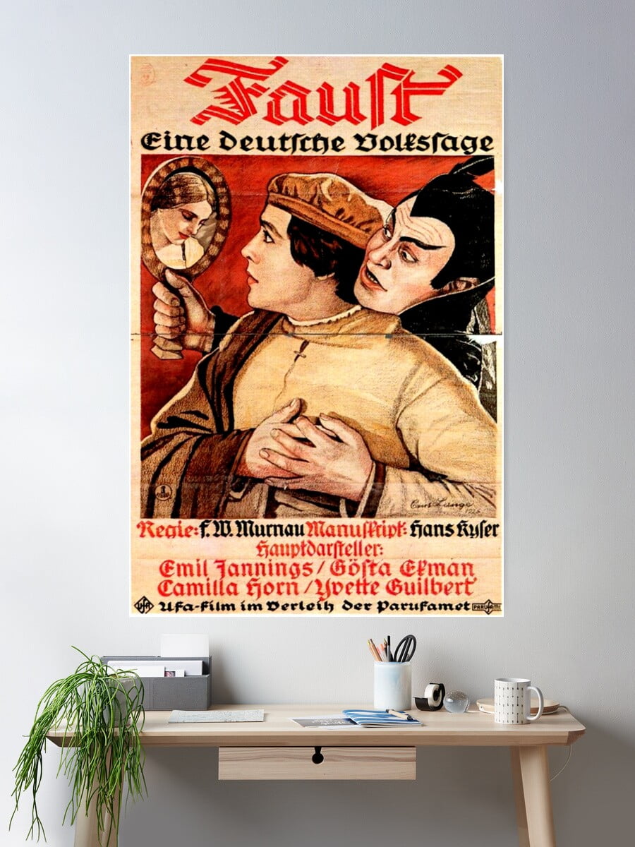 Kna Prints - Vintage German Movie Poster For Faust Poster, UNFRAMED-8x12 - Walmart.com