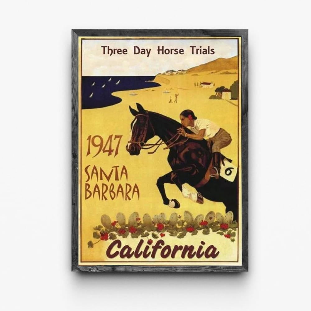 Kna Prints - Vintage Horse Eventing Poster, English Saddle California ...