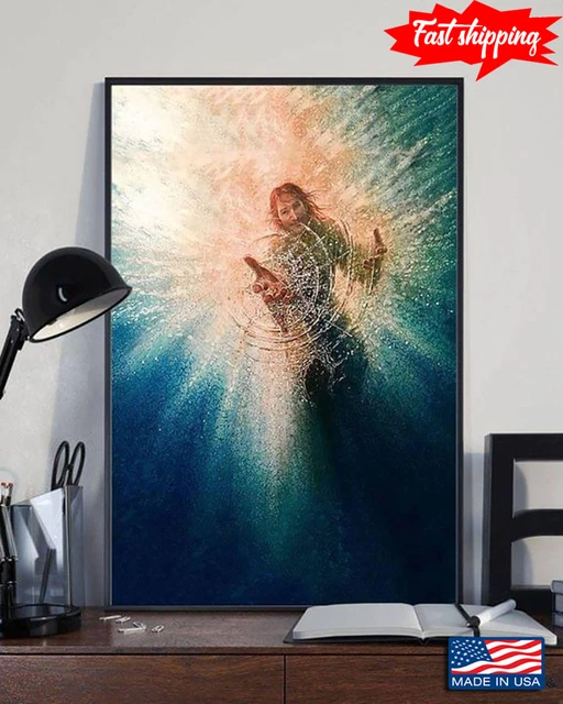 Kna Prints - Vintage Jesus Christ Standing On The Water With His ...