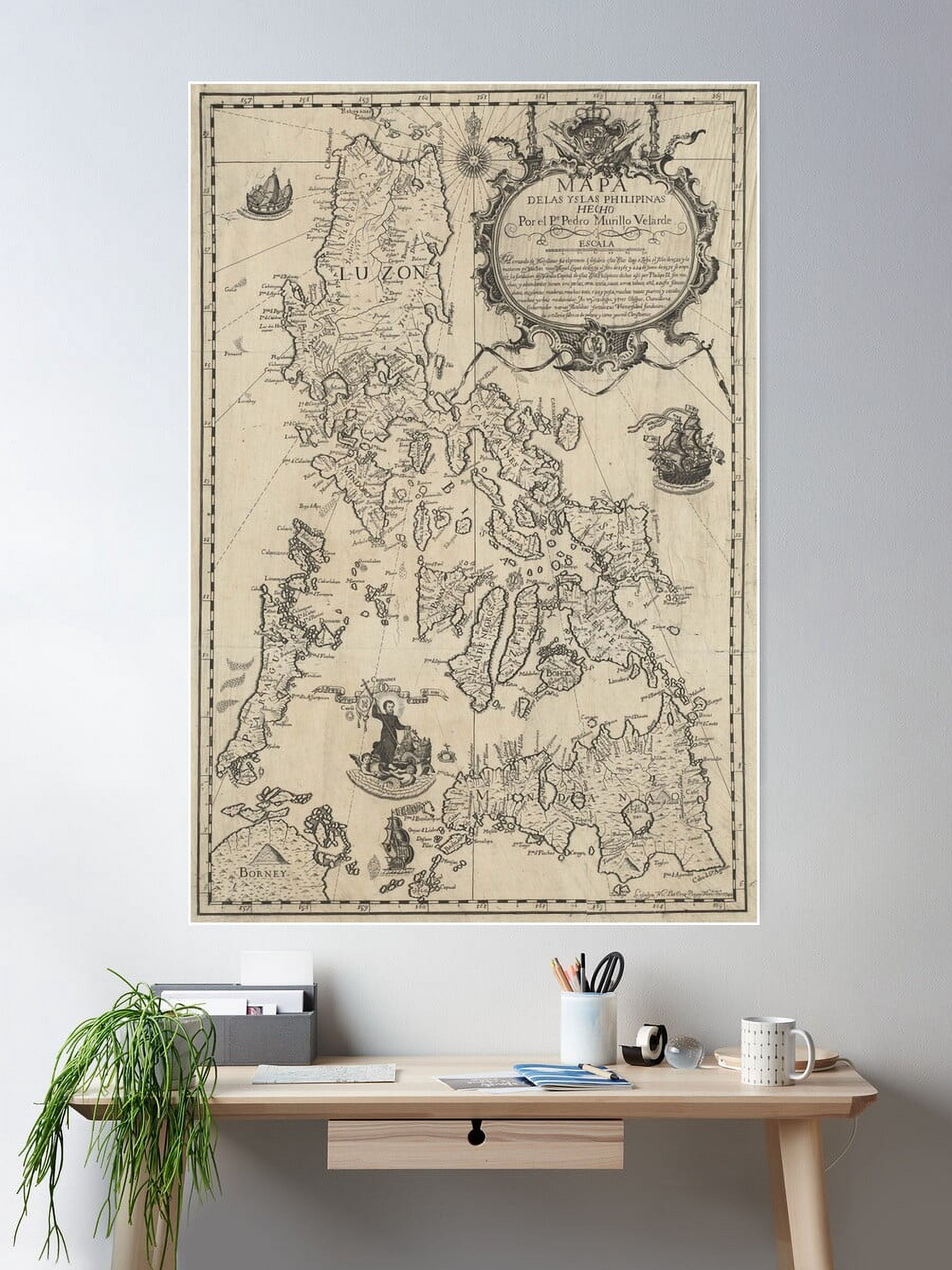Kna Prints - Vintage Map Of The Philippines (1744) For Home Decor ...