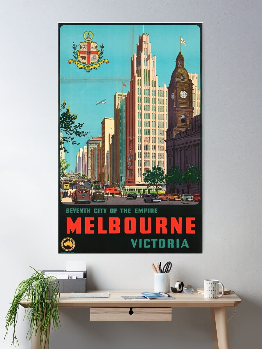 Kna Prints - Vintage Melbourne Poster - The Seventh City Of The Empire ...