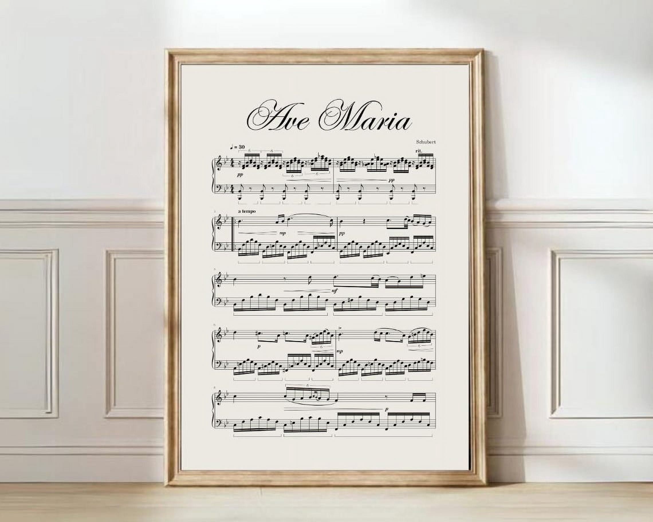 Kna Prints - Vintage Print Ave Maria Poster Carol Print Vintage Winter ...