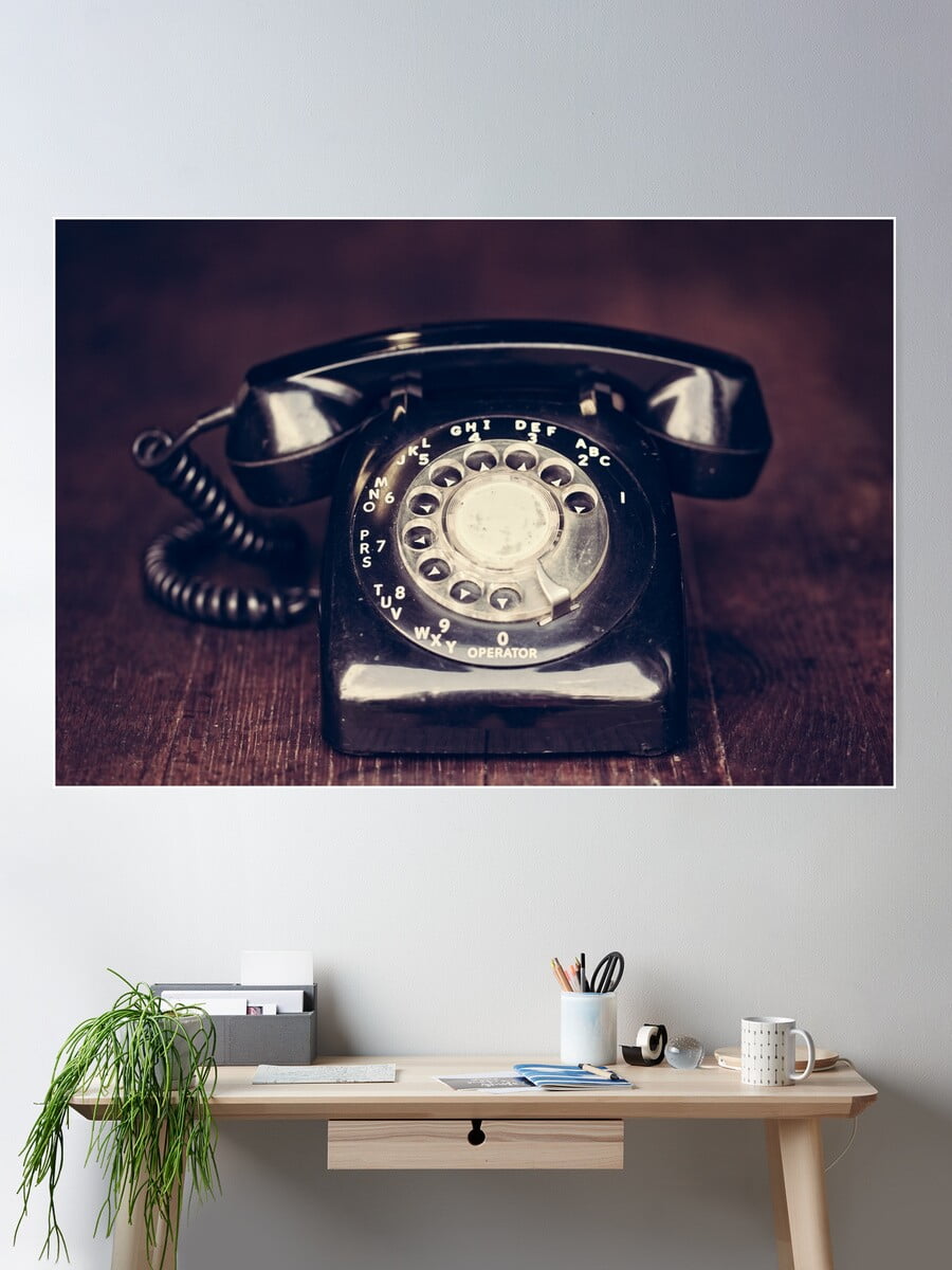 Kna Prints - Vintage Rotary Telephone For Home Decor, Living Room ...