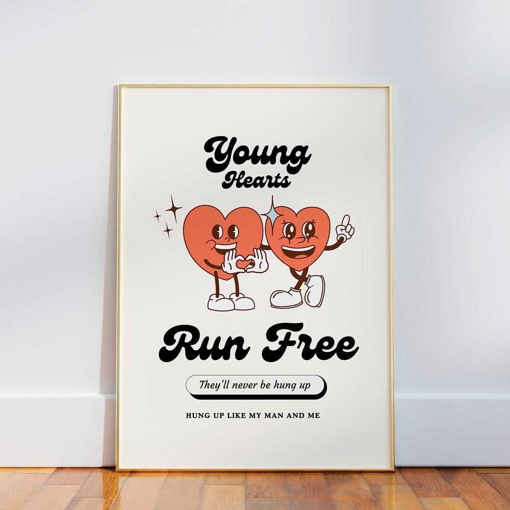 Kna Prints - Vintage Young Hearts Run Free Retro Cartoon Printable ...