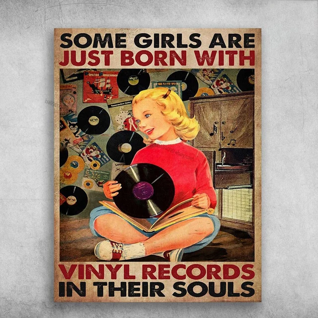 Kna Prints - Vinyl Record, Old Music Lover - Some Girl'S Are Just Born ...