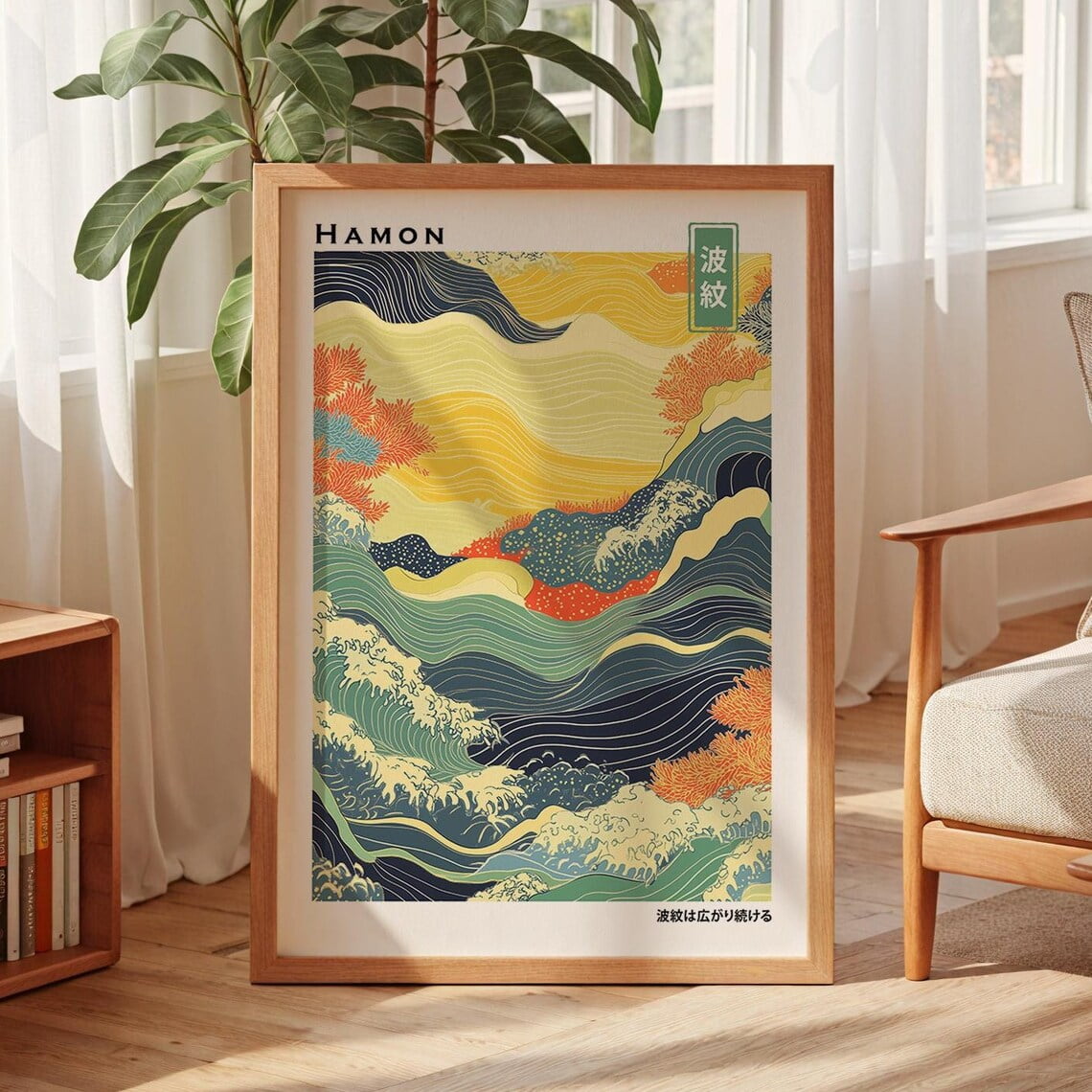 Kna Prints - Wabi Sabi Wall Art Japanese Wave Poster, Japandi Wall Art ...