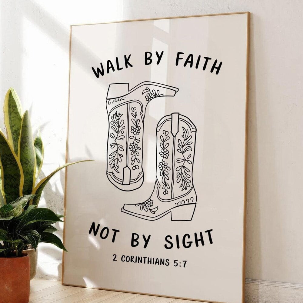 Kna Prints - Walk By Faith Not By Sight Wall Art 2 Corinthians 5 7 ...