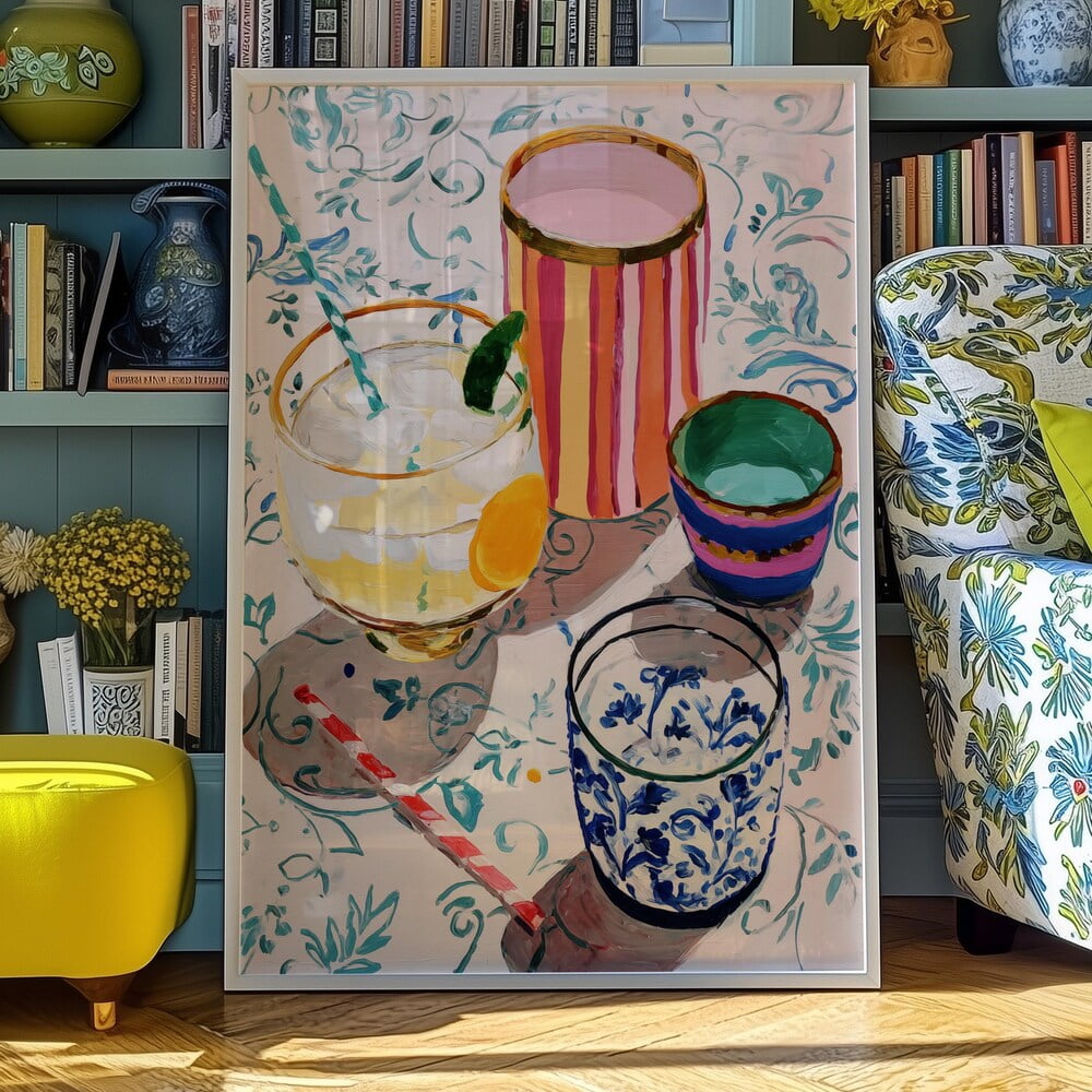 Kna Prints - Wall Art, Colorful Cocktail Still Life, Bar Cart Decor ...