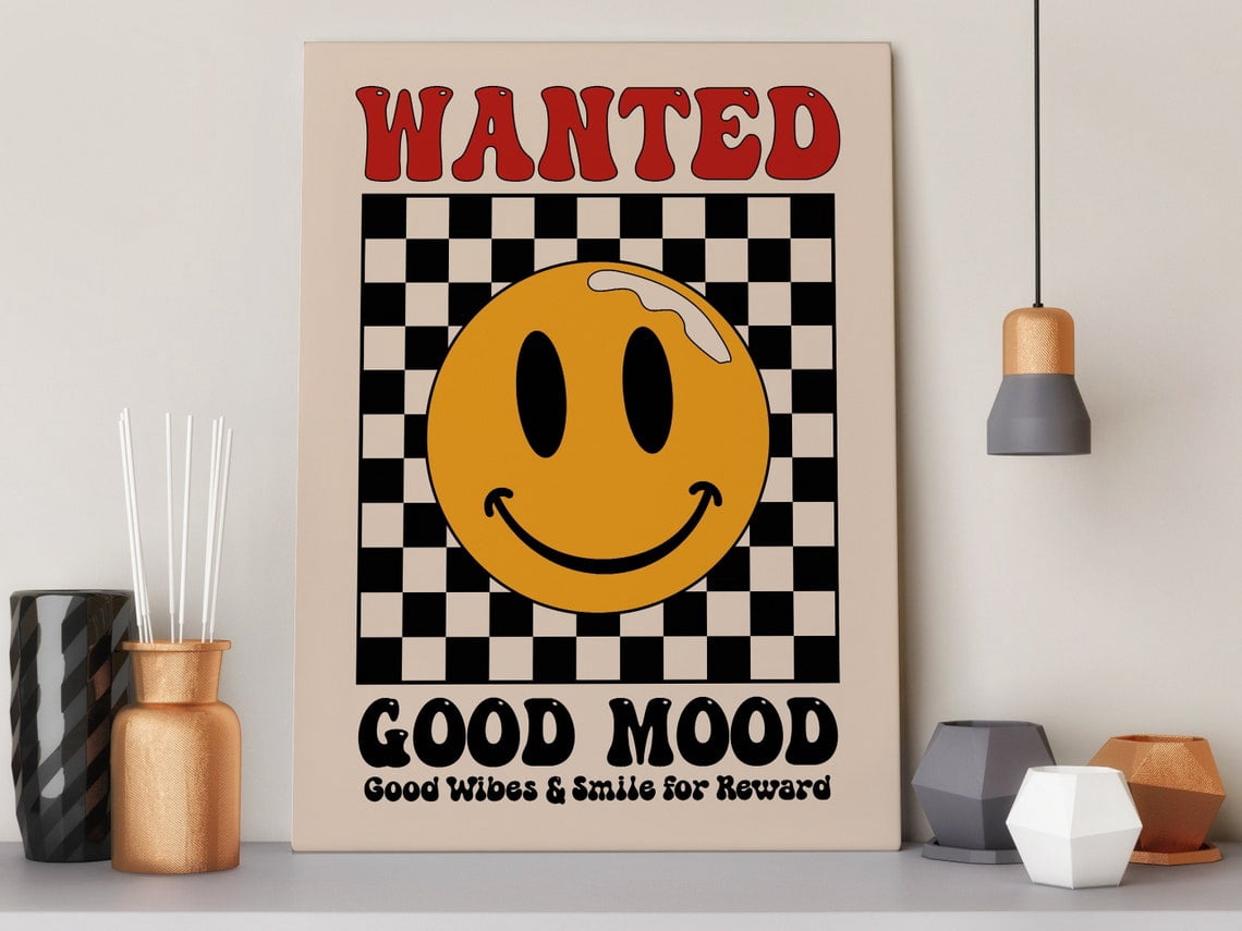 Kna Prints - Wanted Good Mood Poster, Motivation Poster Home Office ...