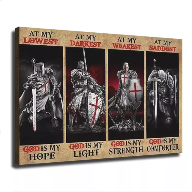 Kna Prints - Warrior Wall Art Christian Warrior Knight Decor Armor Of ...