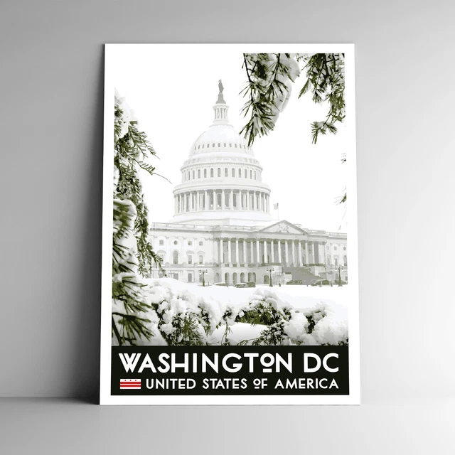 Kna Prints - Washington Dc Travel Poster Us Capitol Building Poster ...