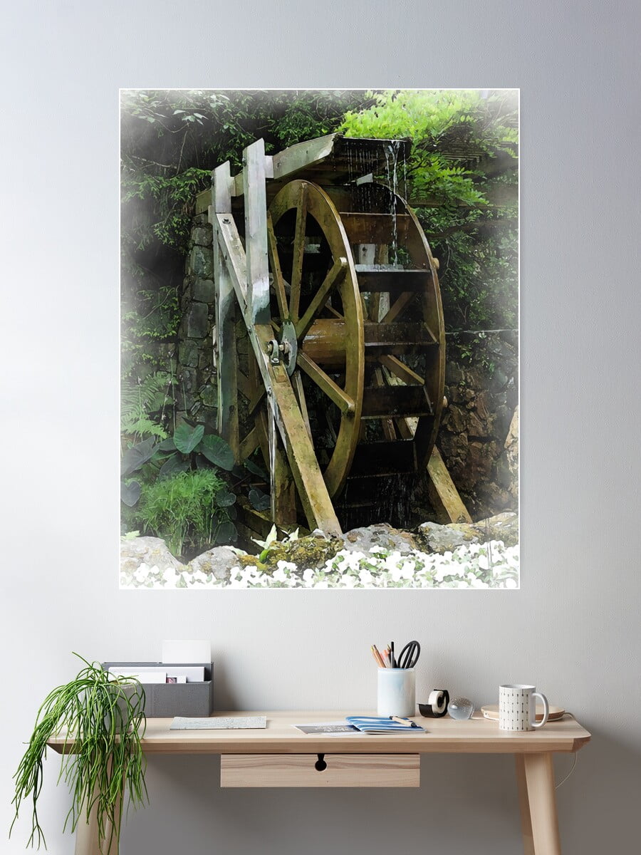 Kna Prints - Water Wheel Poster , UNFRAMED-16x24 - Walmart.com