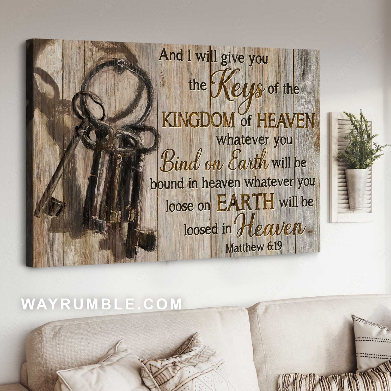 Kna Prints - Watercolor Key Painting, And I Will Give You The Key Of ...