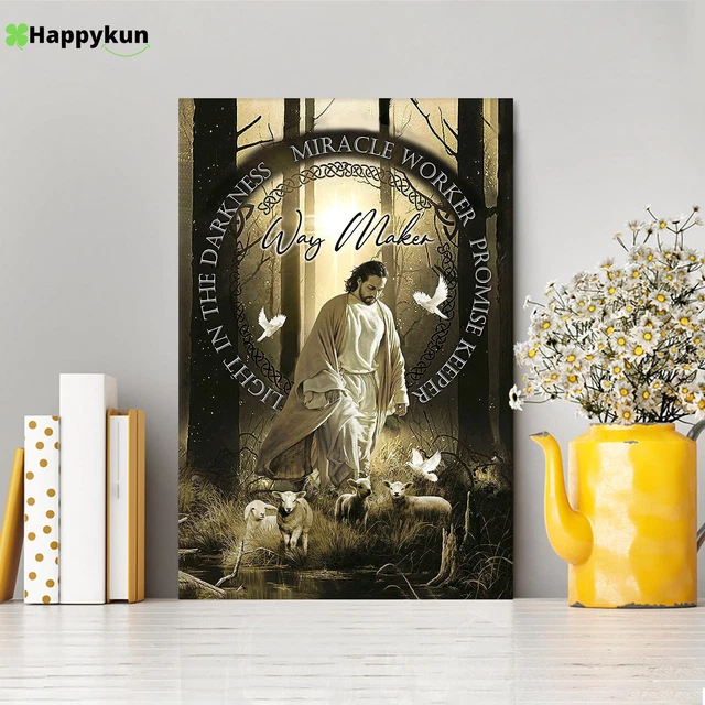 Kna Prints - Way Maker Jesus & Lambs L Art - Jesus Pictures Christian C ...
