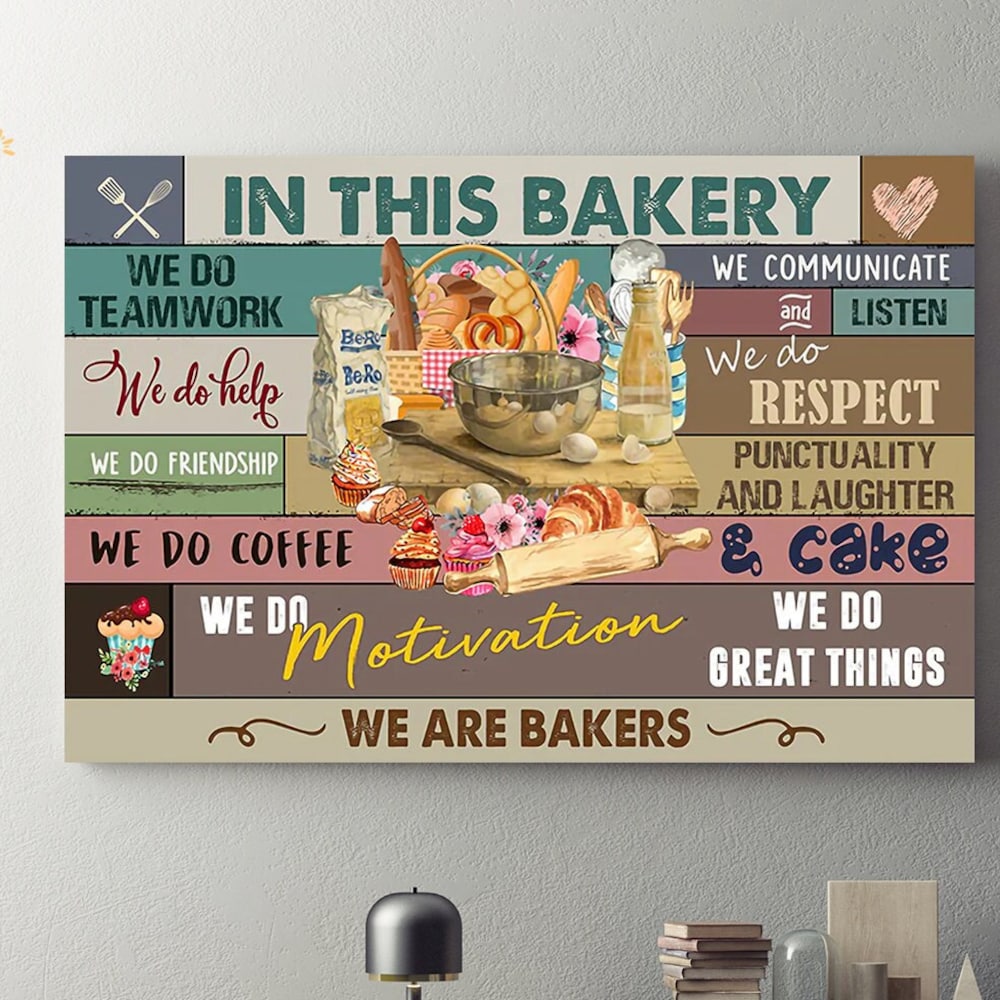 Kna Prints - We Do Teamwork In This Bakery Poster, Funny Teamwork ...