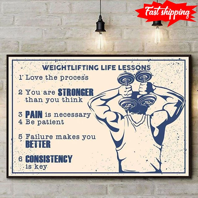 Kna Prints - Weightlifter Lifting Dumbbells Weightlifting Life Lessons ...