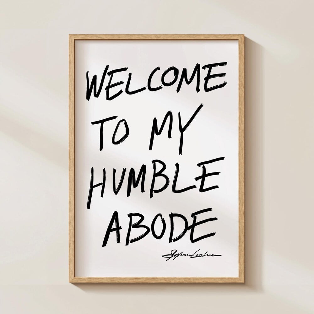 Kna Prints - Welcome To My Humble Abode Print, Mid Century Modern ...