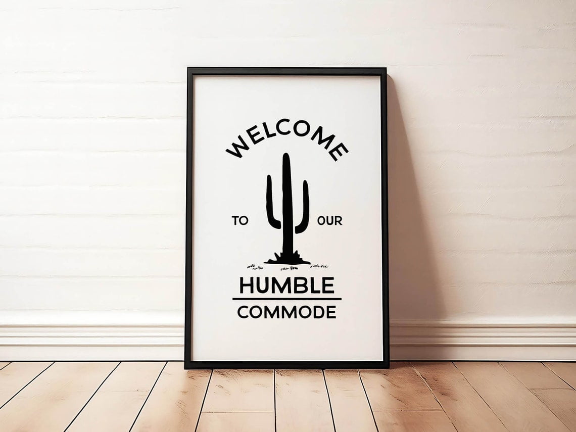 Kna Prints - Western Bathroom Print Funny Bathroom Wall Art Humble ...