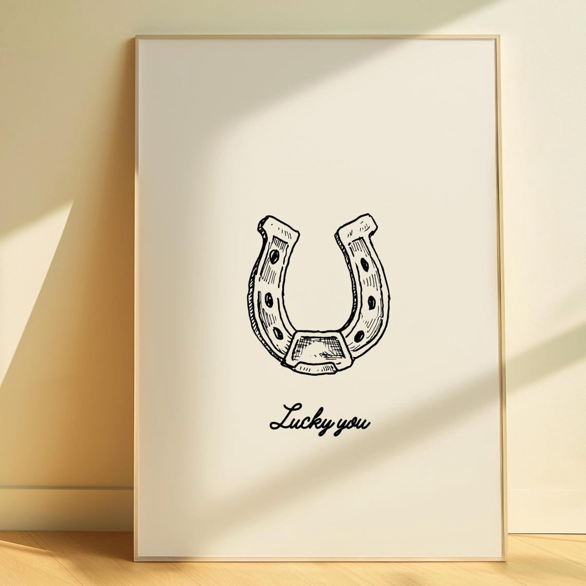 Kna Prints - Western Print Horseshoe Poster Retro Western Wall Art Wild ...