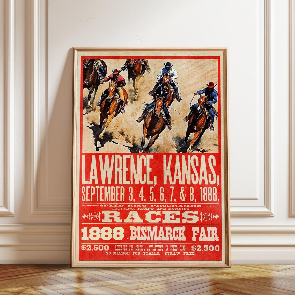 Kna Prints - Western Rodeo Art Wall Decor - Horse Racing Poster ...