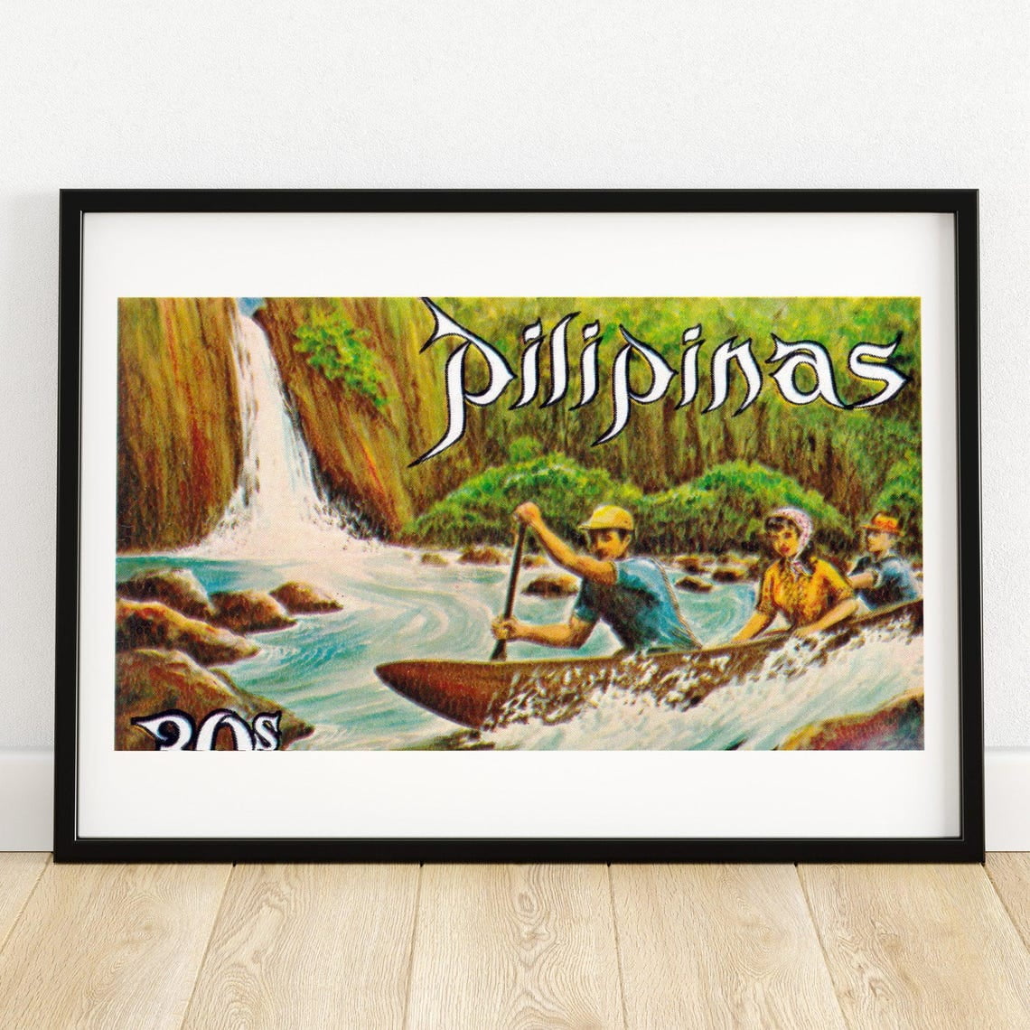 Kna Prints - White Water Rapids - Vintage Filipino Art - Postage Stamp ...