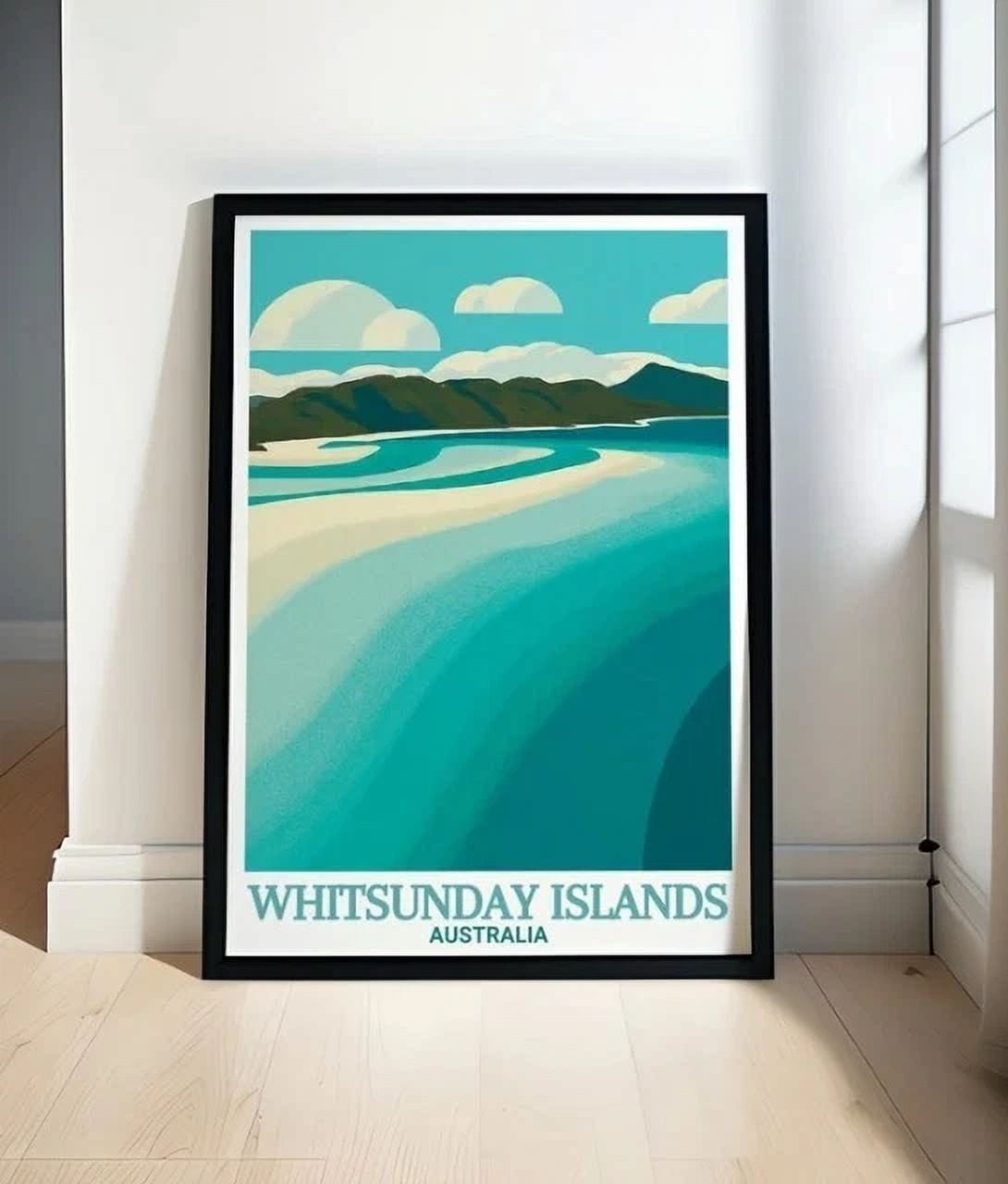 Kna Prints - Whitsunday Islands Travel Poster - Hill Inlet Art ...