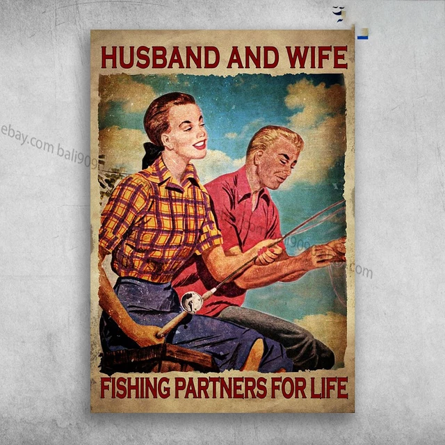 Kna Prints - Wife And Husband Fishing - Husband And Wife, Fishing ...