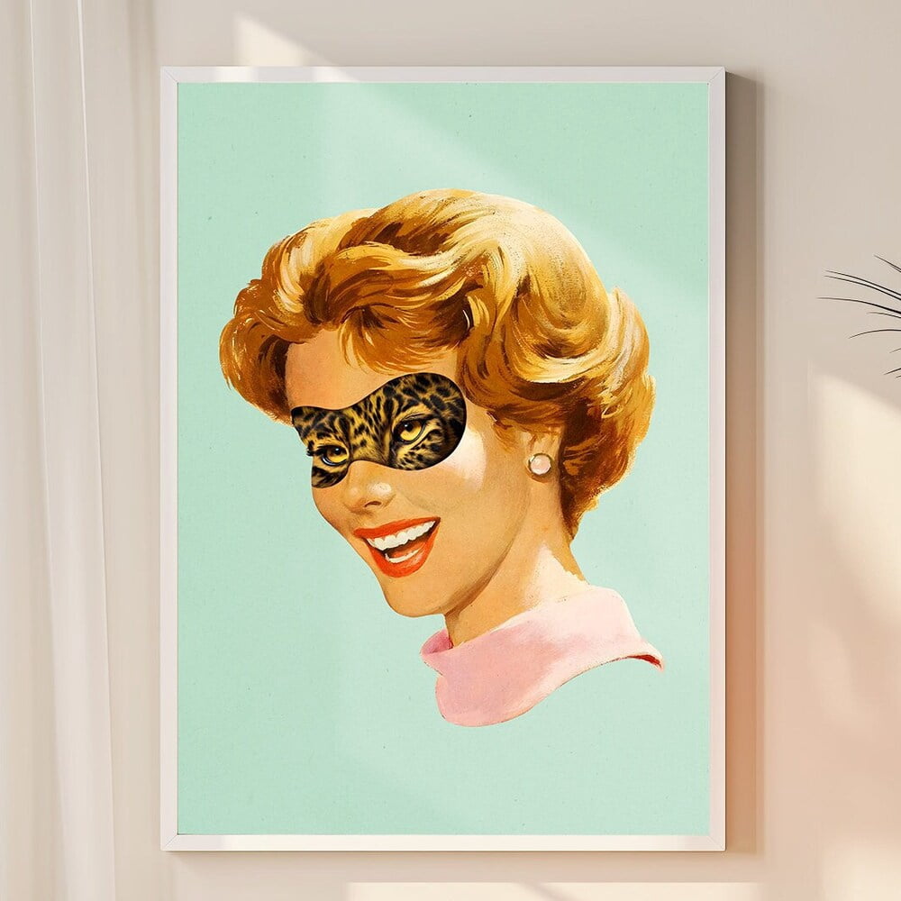 Kna Prints - Wild Vixen Poster Home Decor, Vintage Poster Print, Haging ...
