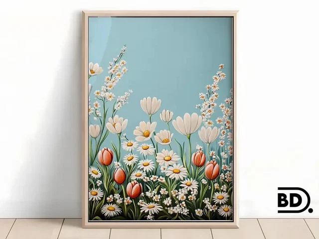 Kna Prints - Wildflower Poster | Flower Garden Botanical Wall Art ...