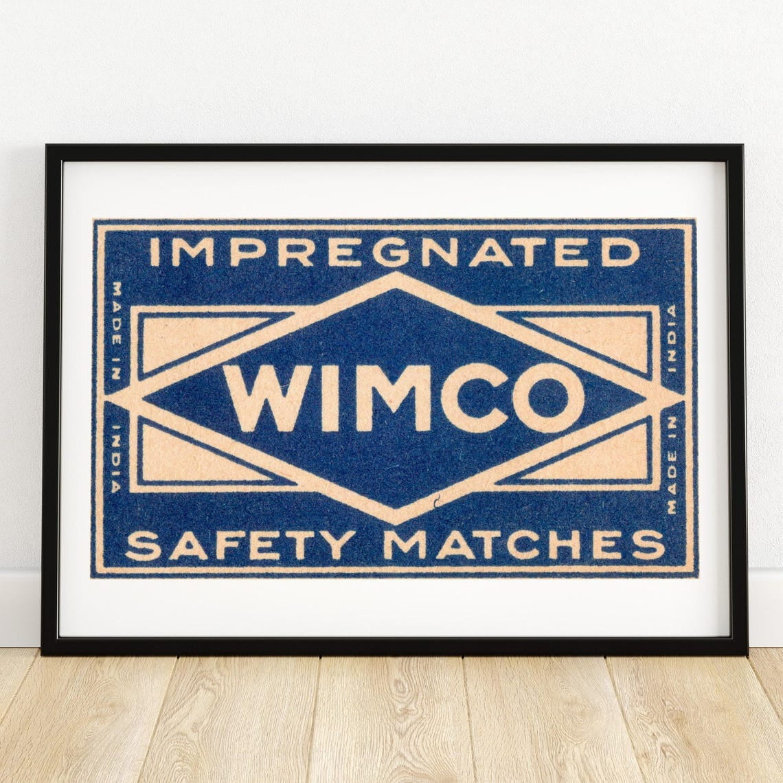 Kna Prints - Wimco Safety Matches Art Print Vintage Indian Matchbox ...