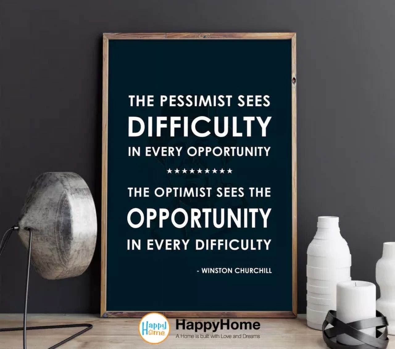 Kna Prints - Winston Churchill Wall Art Opportunity Motivational Quotes ...
