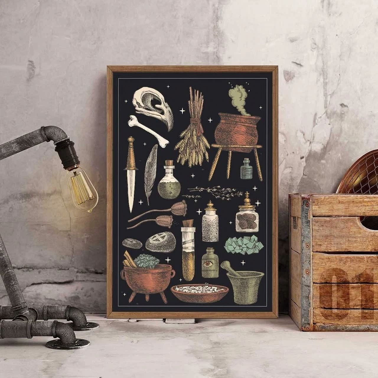 Kna Prints - Witchcraft Vintage Poster Wall Art, Witch'S Potion Poster ...