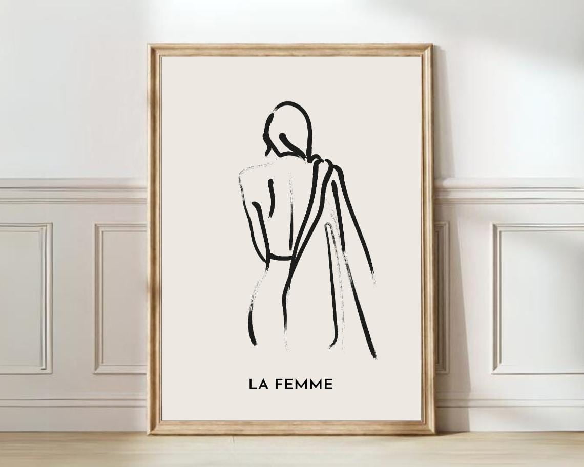 Kna Prints - Woman Print Modern Gallery Abstract Print Woman Line Art ...